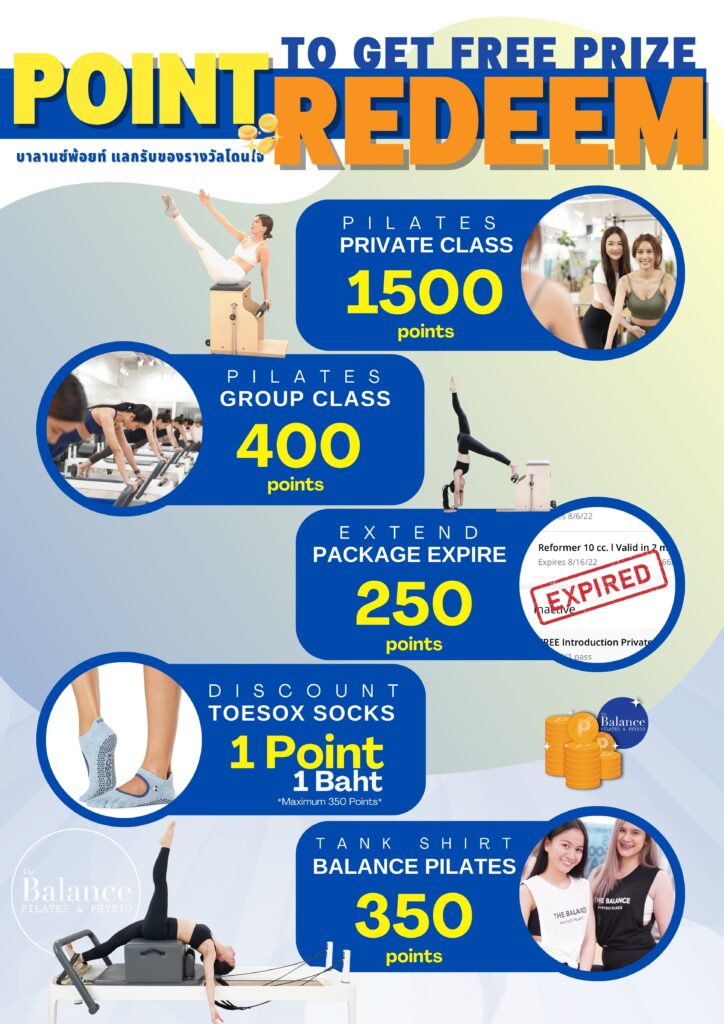 Pilates group class asoke classpoints - The Balance Studio - T.092 2469 462
